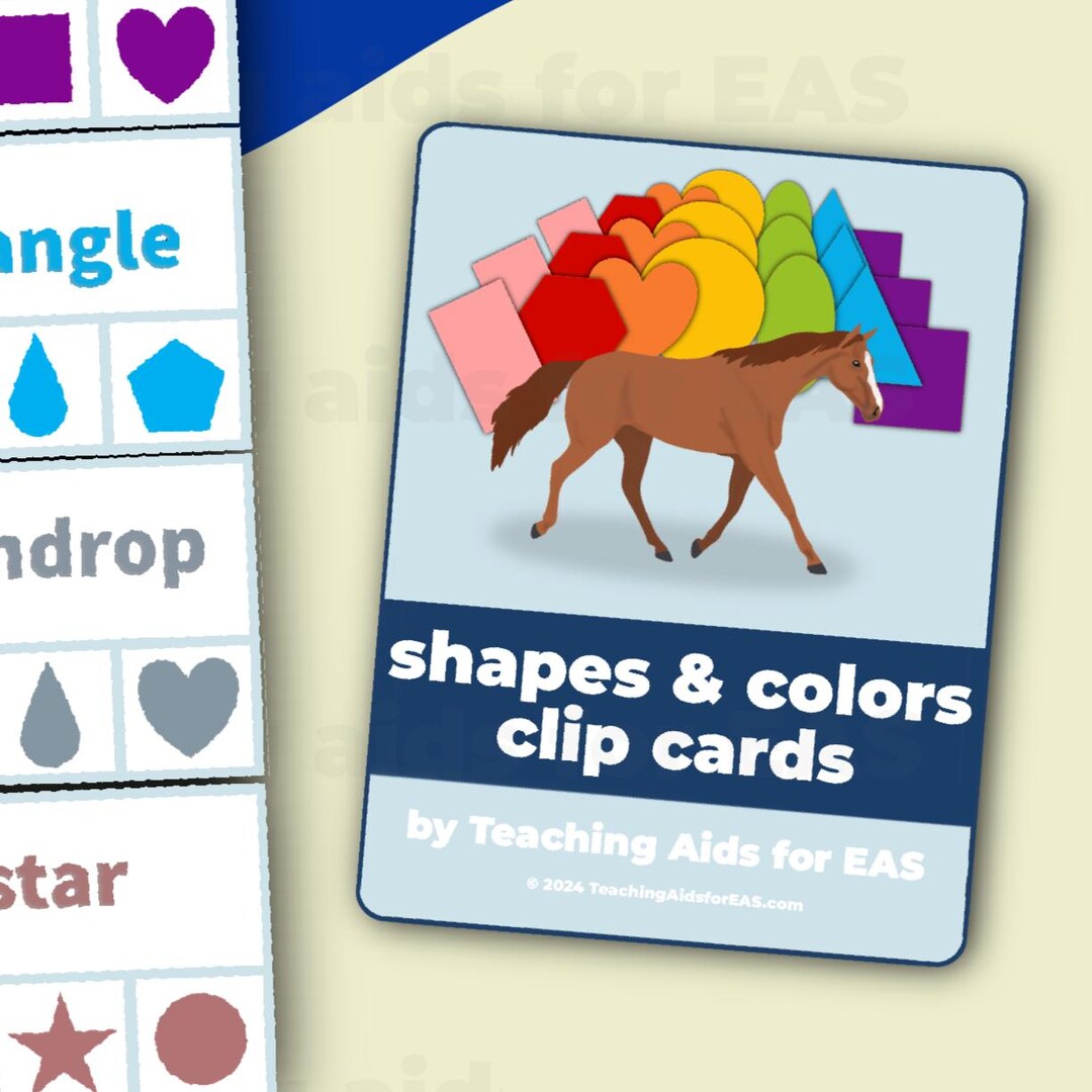 Shape Recognition Clip Flashcards | 12 Full-color Illustrated ...