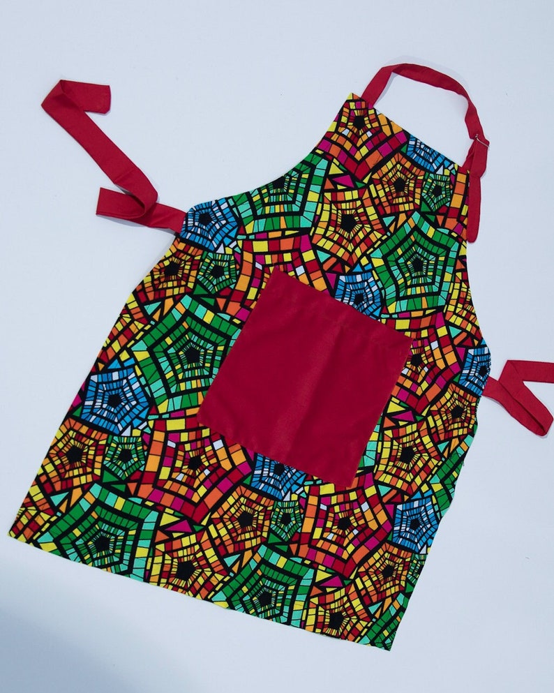 African Print Apron - Etsy