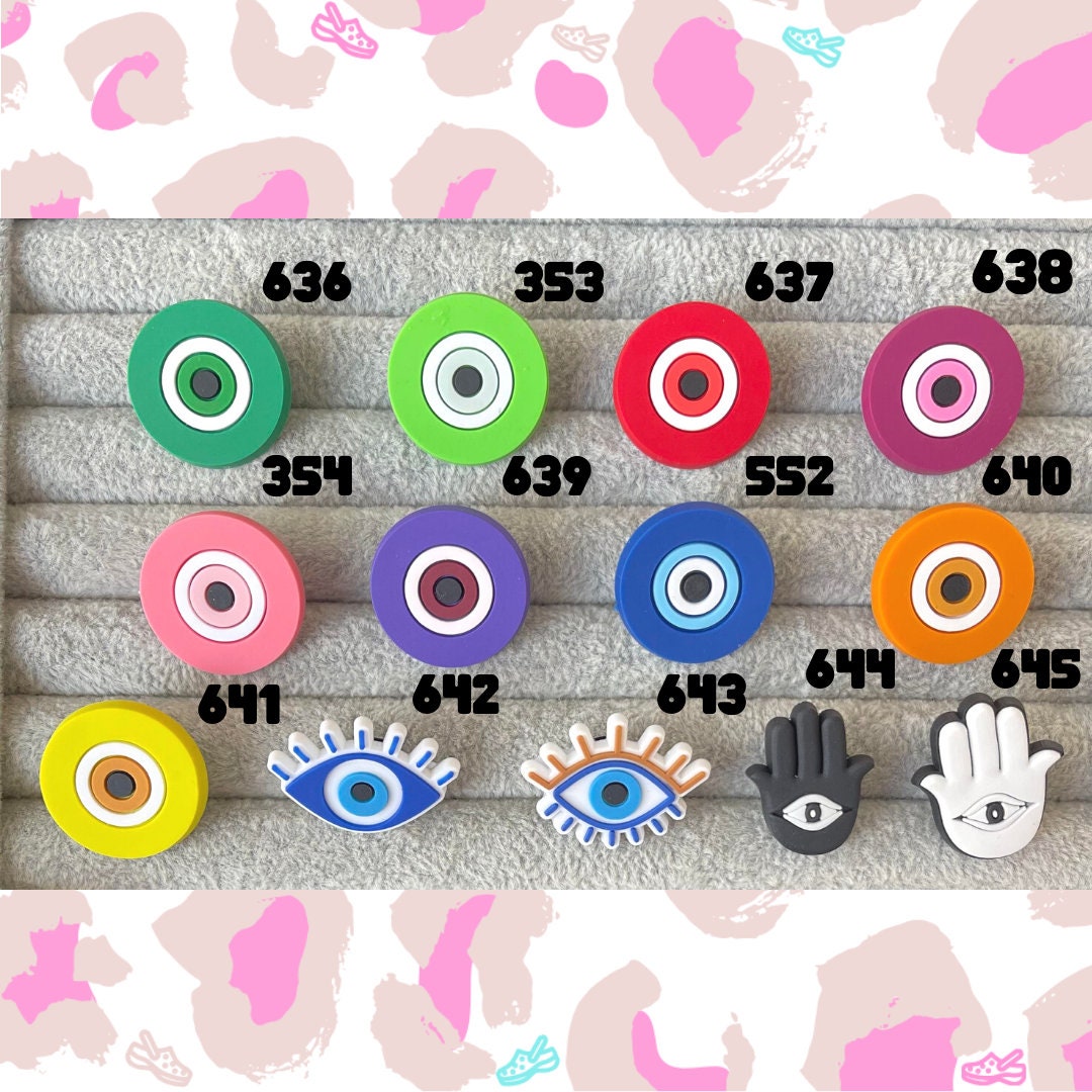 Evil Eye Croc Charm Hamsa Hand Croc Charm Pink Evil Eye Croc - Etsy