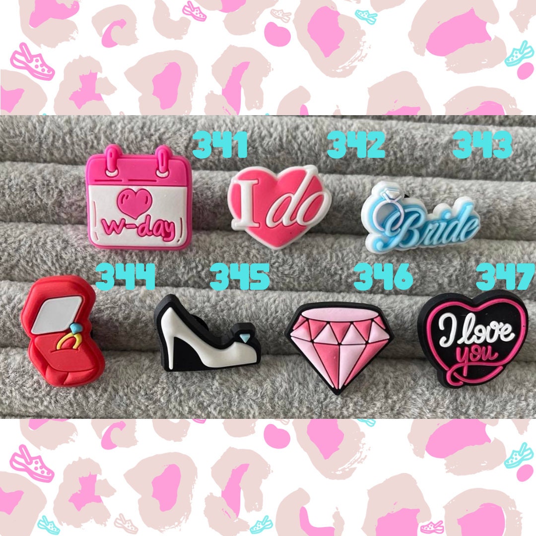 Bridal Croc Charms Girly Charm Wedding I Do Diamond Bride Charm - Etsy