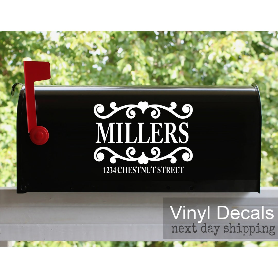 Personalized Mailbox Decal Set, Custom Address Sticker, Rural Townhouse ...