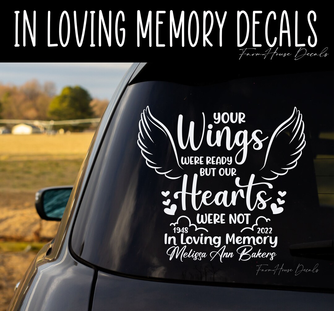 Memorial Car Window Decal: in Loving Memory, Bereavement Gift - Etsy