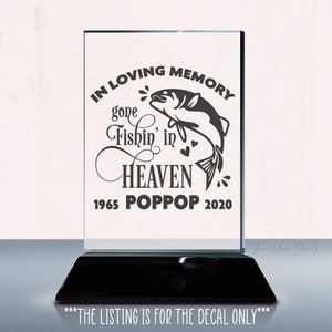 Fishing in Heaven Decal: in Loving Memory Car Window Sticker - Etsy