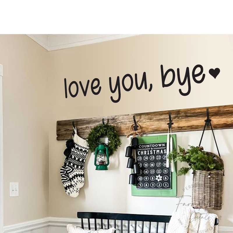 Love You Bye Sign Gray - Etsy