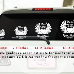 In Loving Memory Wings Decal Family Memorial Decal Beloved Mom Dad ...