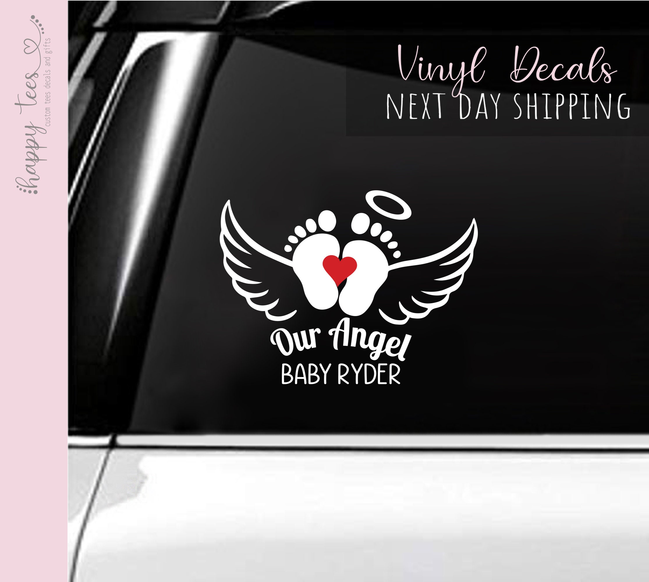 Our Angel Baby Feet Wing Decal Family Memorial Decal My - Etsy