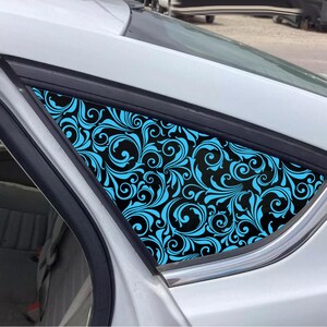 Floral Print Rear Quarter Window Decal Set of 2, Car Window Decal ...