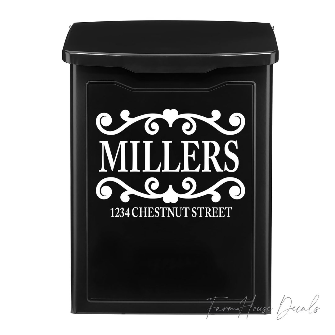 Personalized Mailbox Decal Set, Custom Address Sticker, Rural Townhouse ...