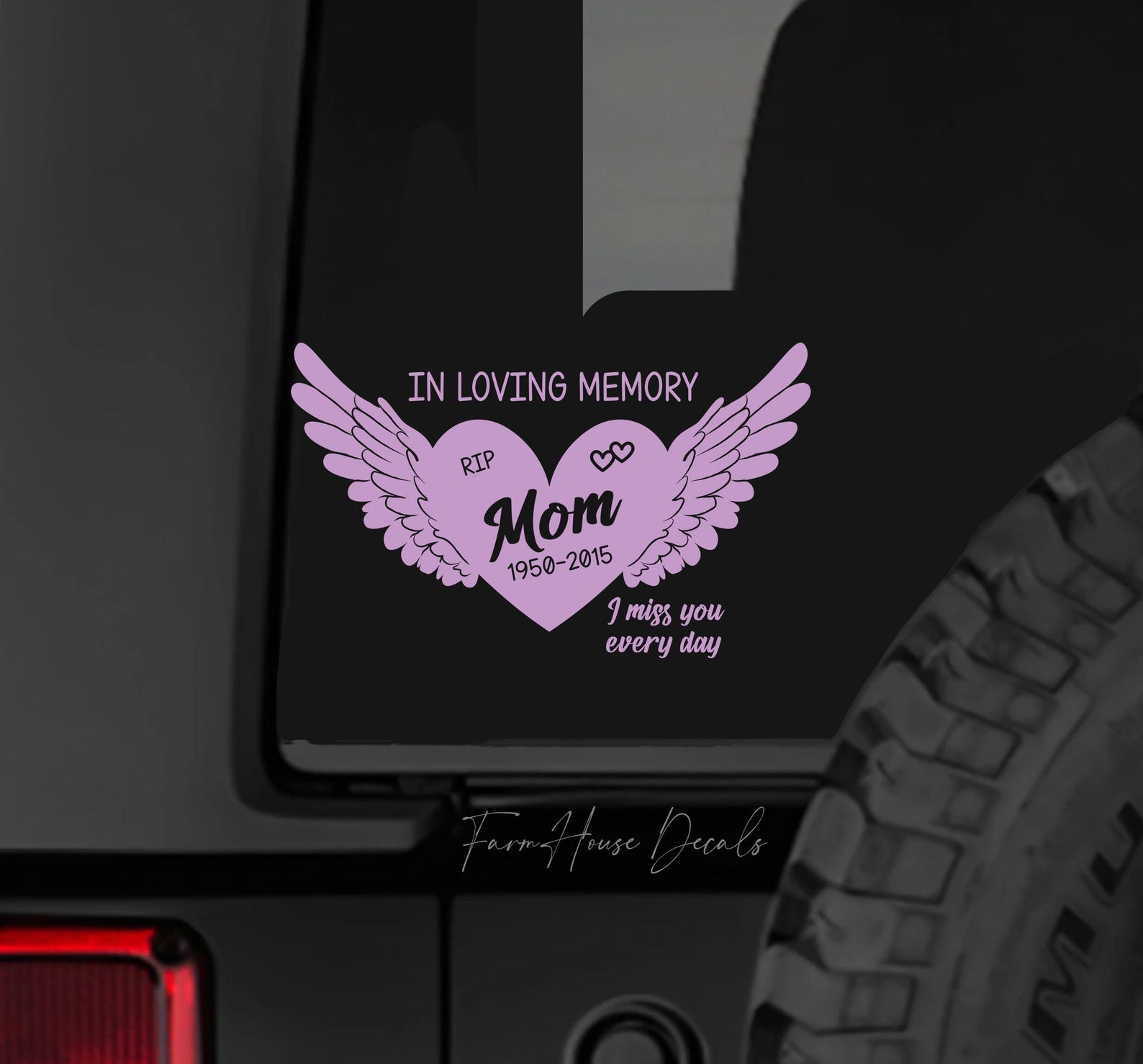 In Loving Memory Decal: Family Memorial Car Window Sticker - Etsy