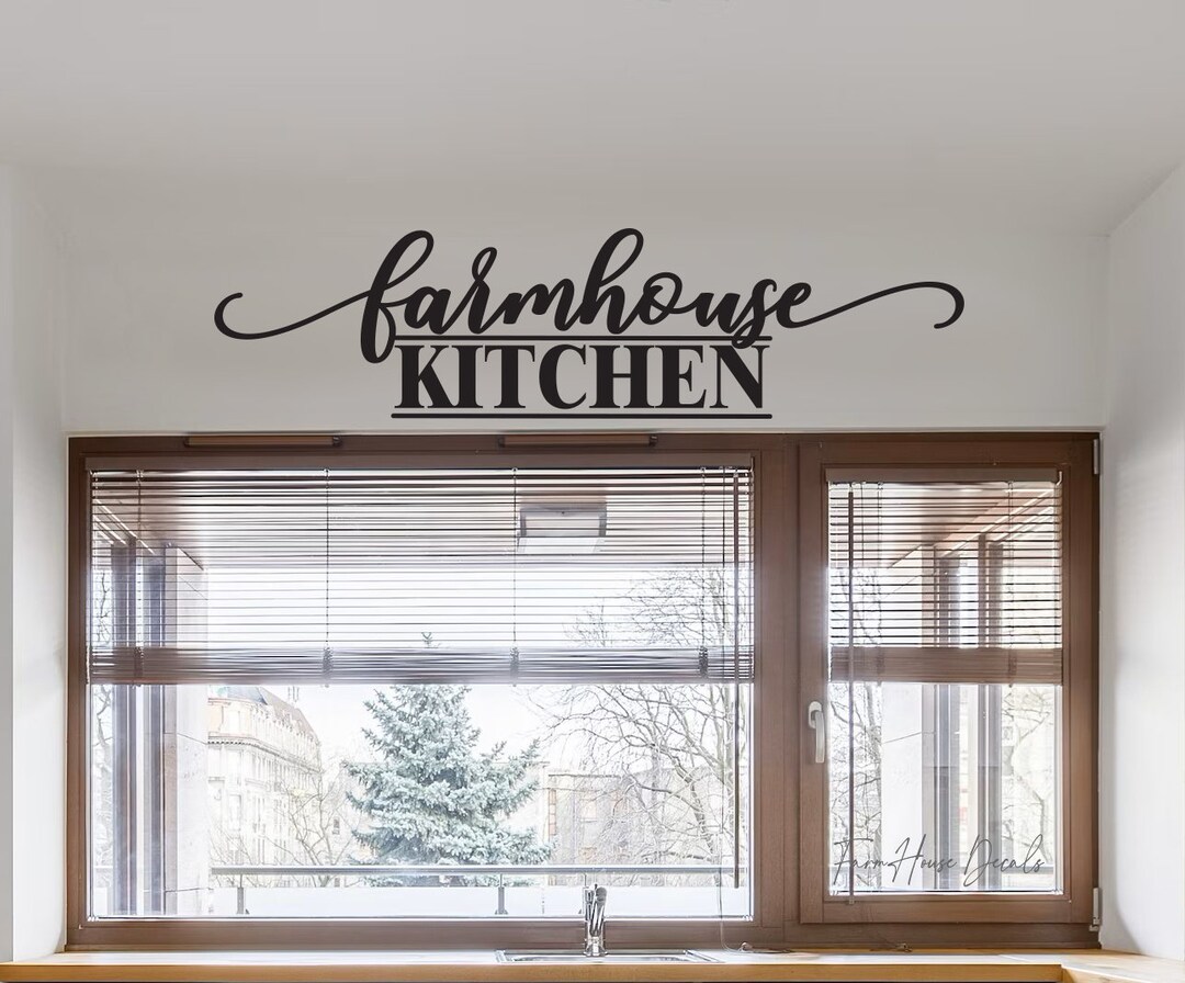 Farmhouse Kitchen Wall Vinyl Decal | Noodle Board Sticker | Country ...