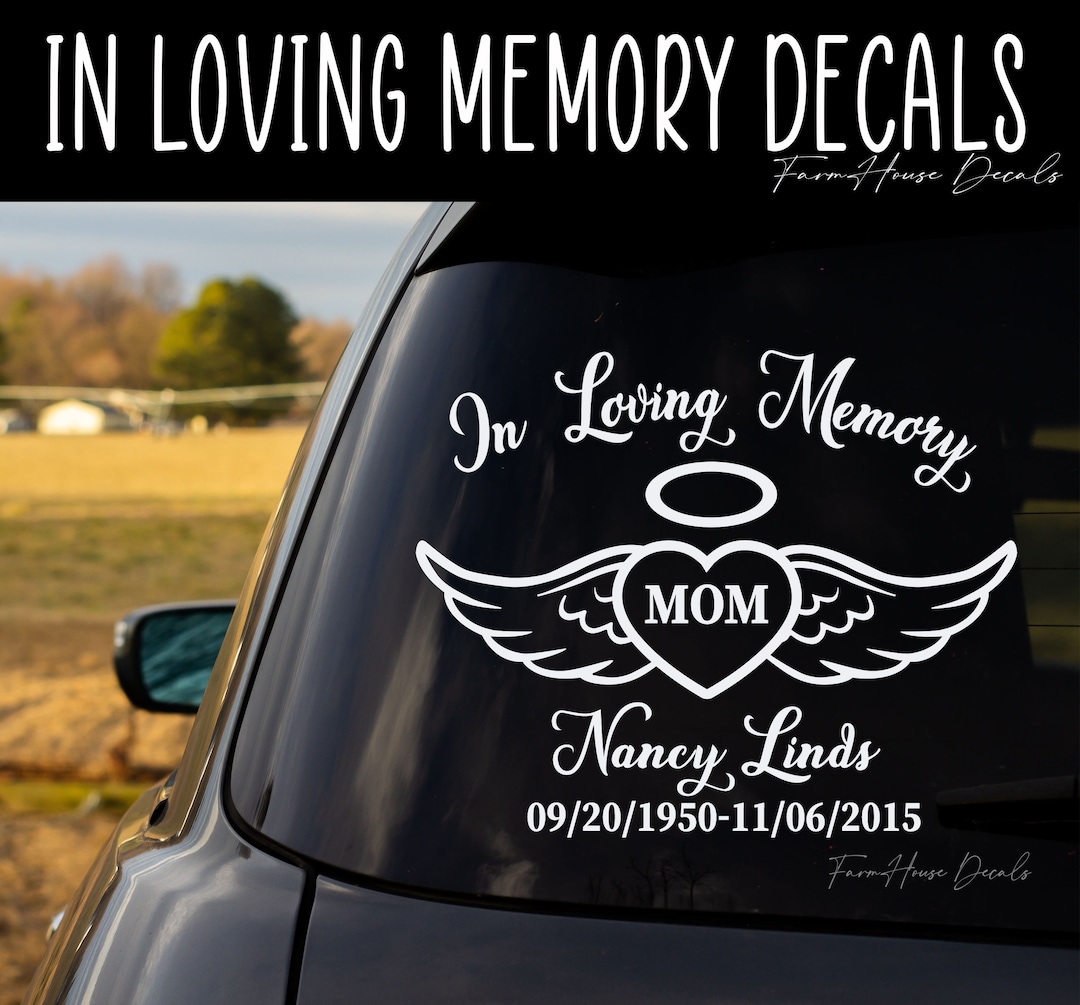 In Loving Memory Decal, Family Memorial Decal, Always in My Heart Decal ...