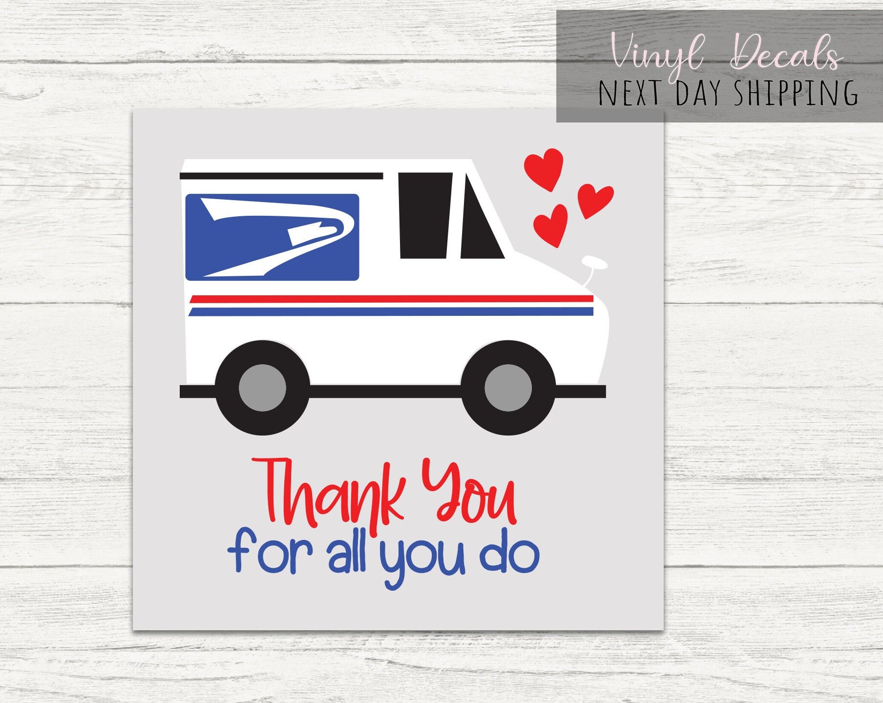 USPS Thank You Vinyl Decal: Mailbox, Laptop, Car Window - Etsy