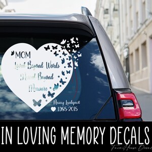 Loved Beyond Words Missed Beyond Measure Decal, in Loving Memory ...