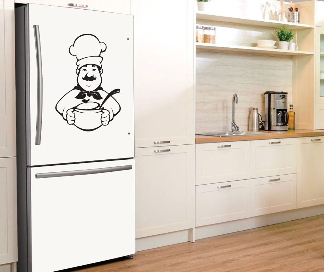 Soup Chef Refrigerator Decal: Kitchen Vinyl Sticker, Farmhouse Decor - Etsy