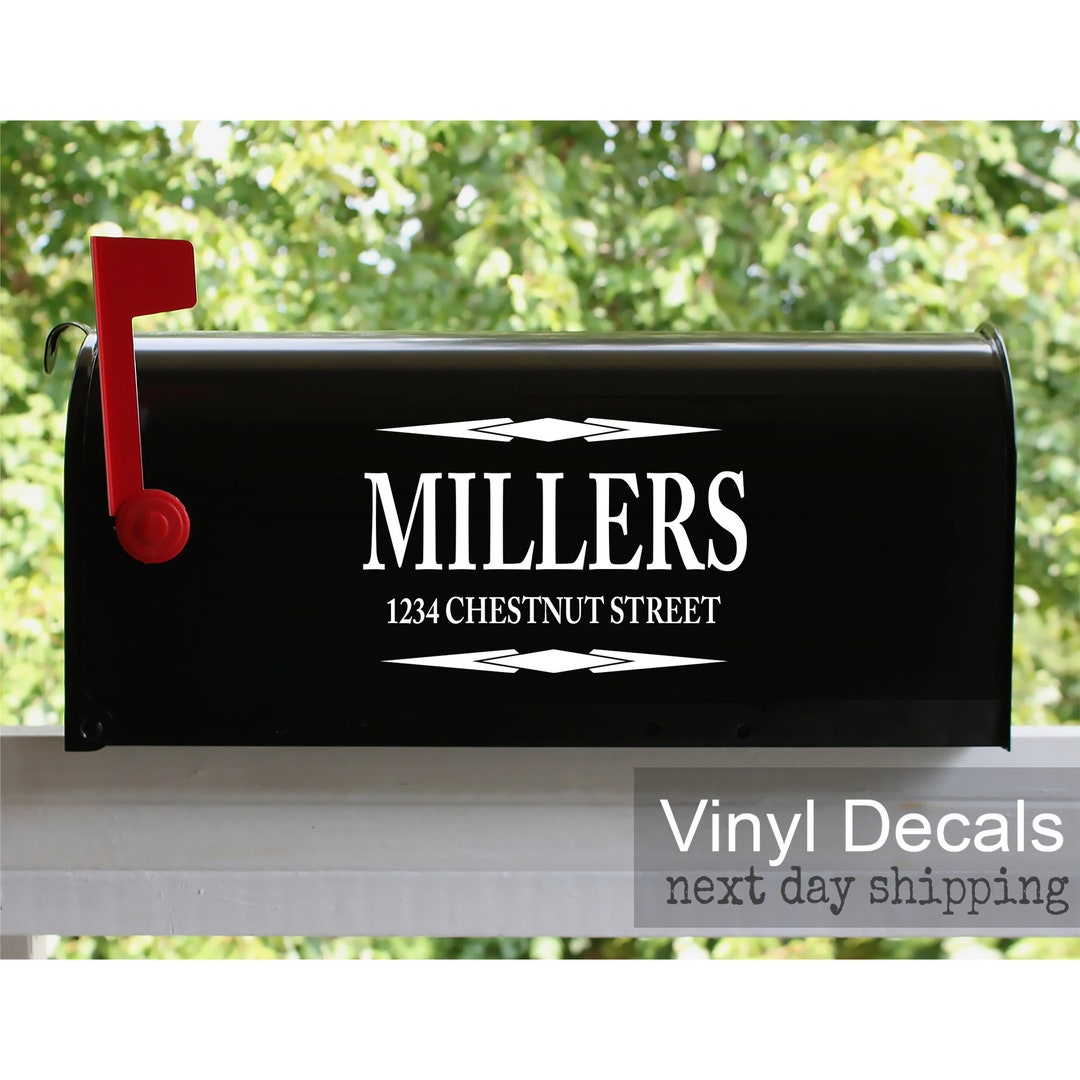 Personalized Mailbox Decal Set, Custom Address Sticker, Rural Townhouse ...