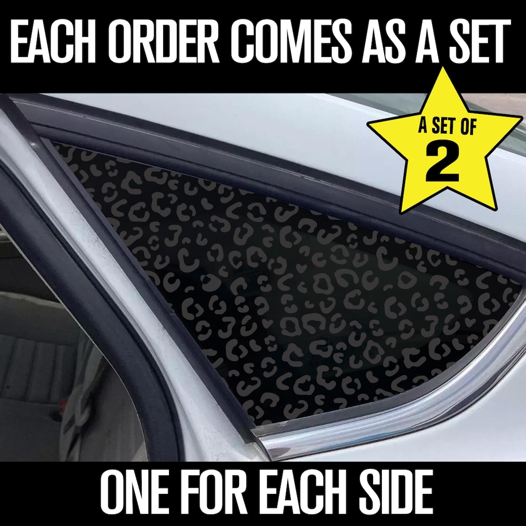 Small Leopard Print Decal, Rear Quarter Window, Set of 2 Decals ...