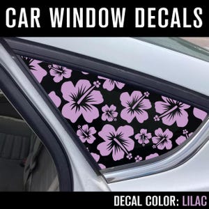 Hibiscus Pattern Decal, Set of 2 Rear Quarter Windows Decals, a ...