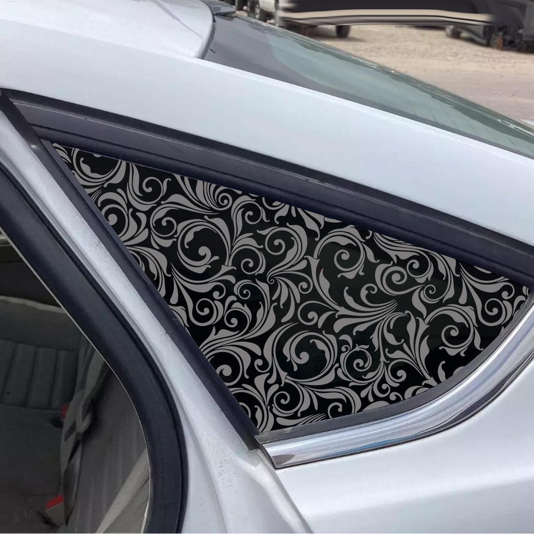 Floral Print Rear Quarter Window Decal Set of 2, Car Window Decal ...
