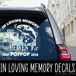 Fishing in Heaven Decal: in Loving Memory Car Window Sticker - Etsy
