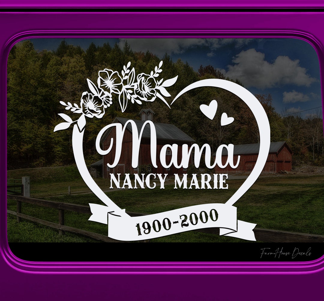In Loving Memory Decal, Family Memorial Decal, Always in My Heart Decal ...