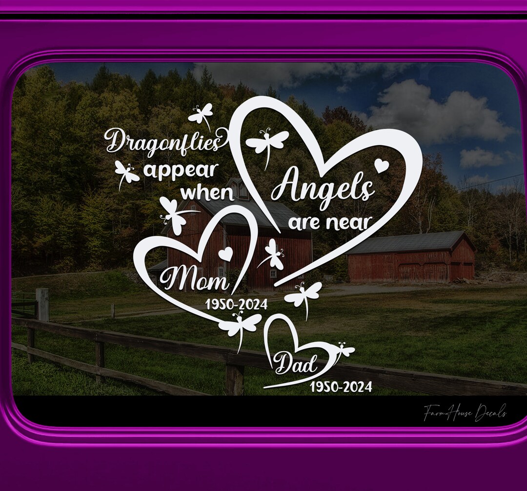 Dragonfly Memorial Decal: in Loving Memory Car Window Sticker - Etsy