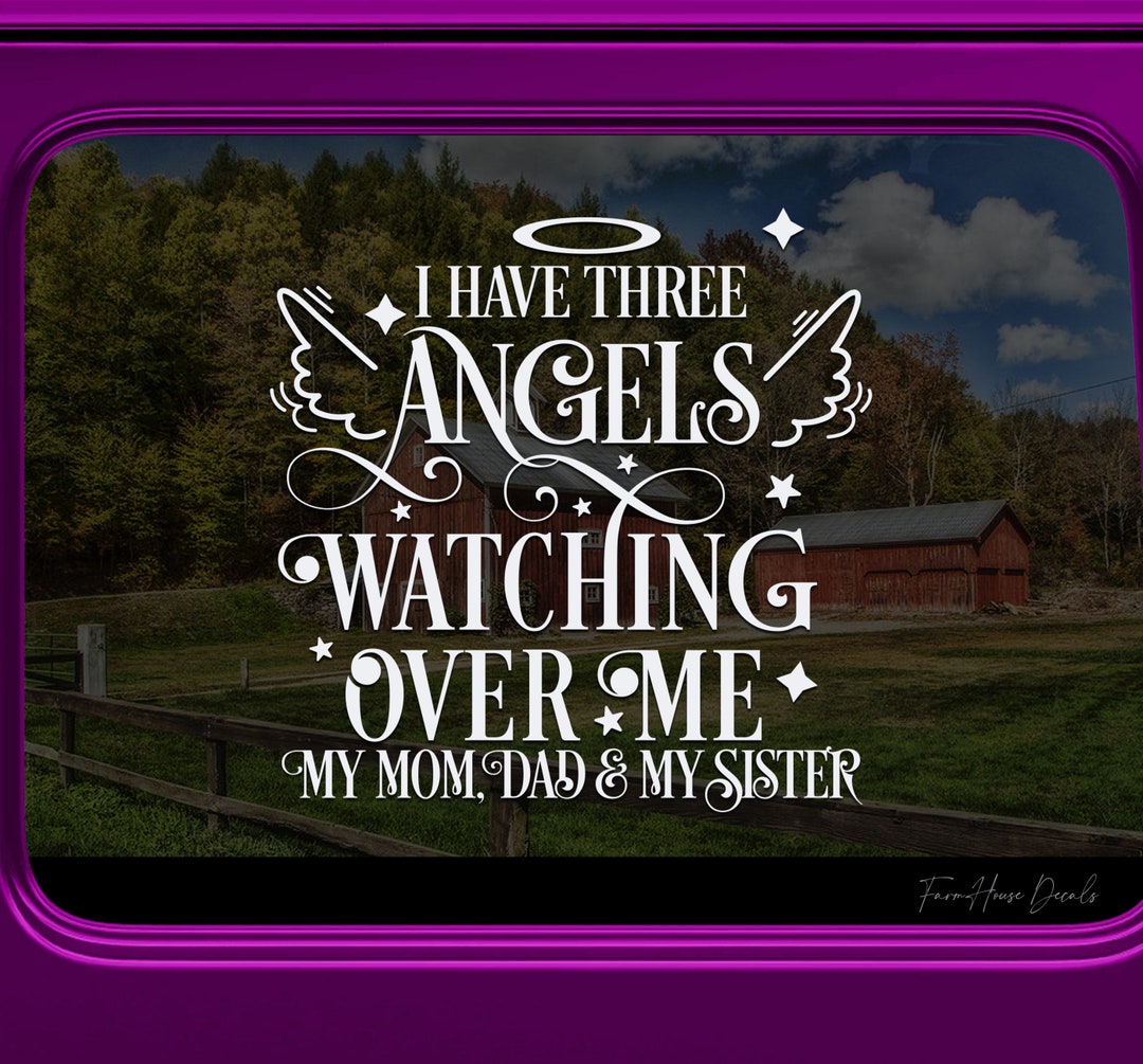 Memorial Car Window Decal: Angels in Heaven, Bereavement Sticker - Etsy