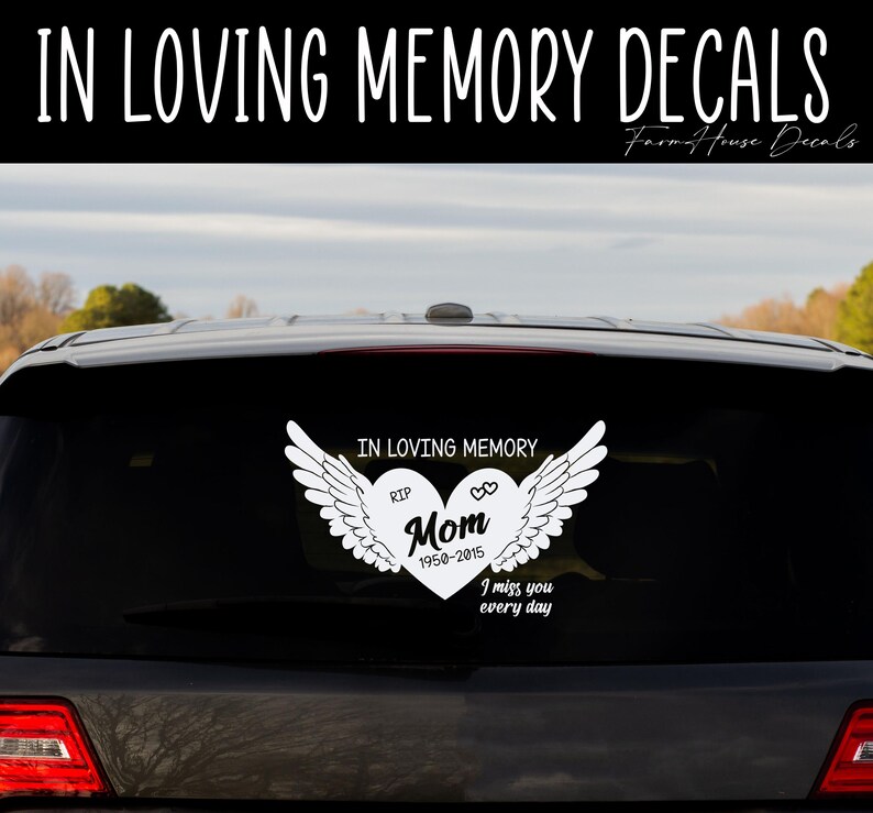 In Loving Memory Decal: Family Memorial Car Window Sticker - Etsy
