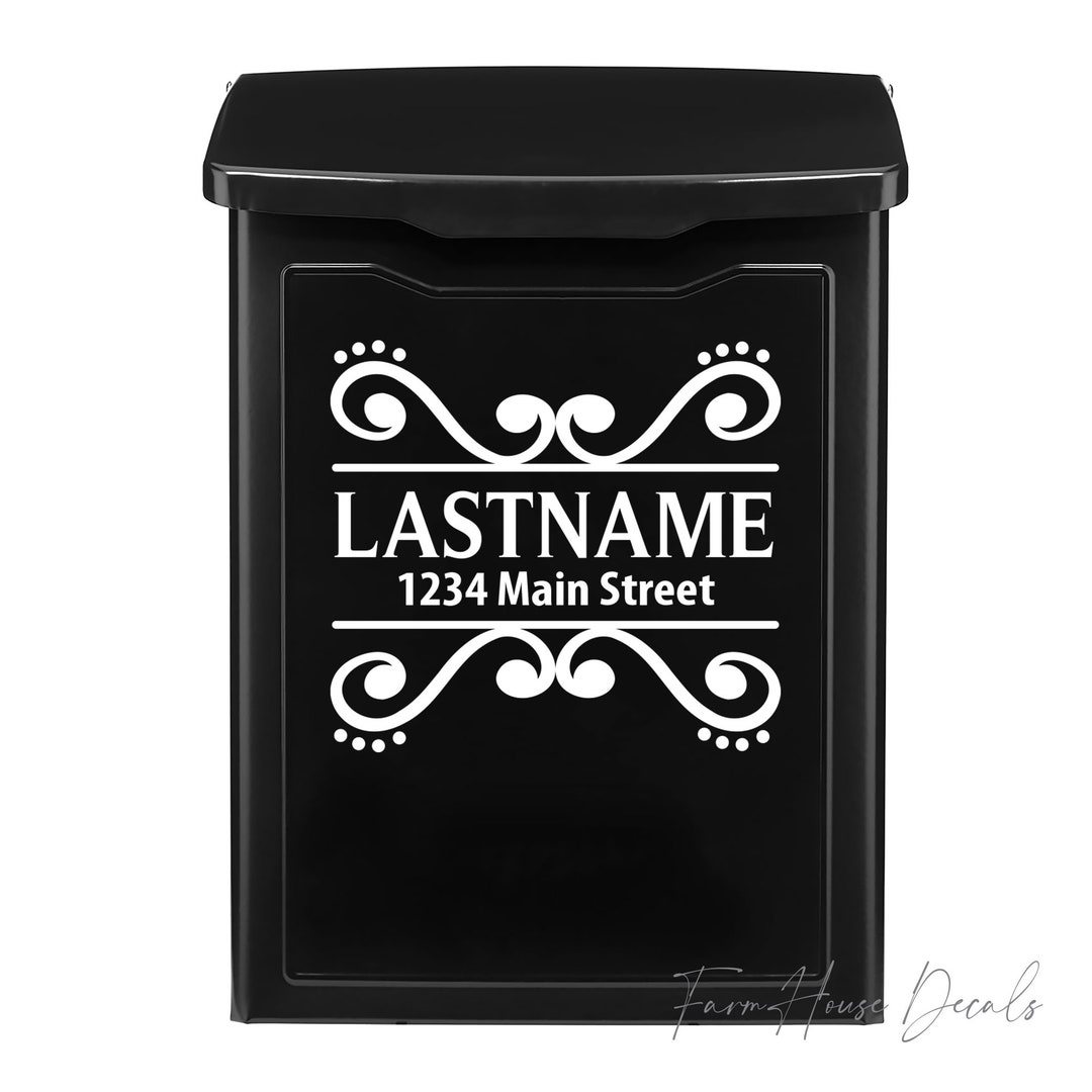 Personalized Mailbox Decal, Custom Address Sticker, Rural Townhouse ...