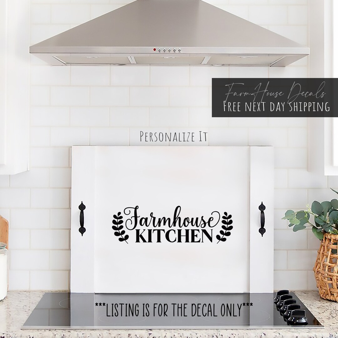 Farmhouse Kitchen Decal Kitchen Farmhouse Wall Decal Laurel Leaves ...