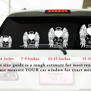 In Loving Memory Decal: Heart, Halo & Wings - Memorial Car Window ...