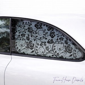 Elegant Swirl Rose Pattern - Car Window Decals - Etsy