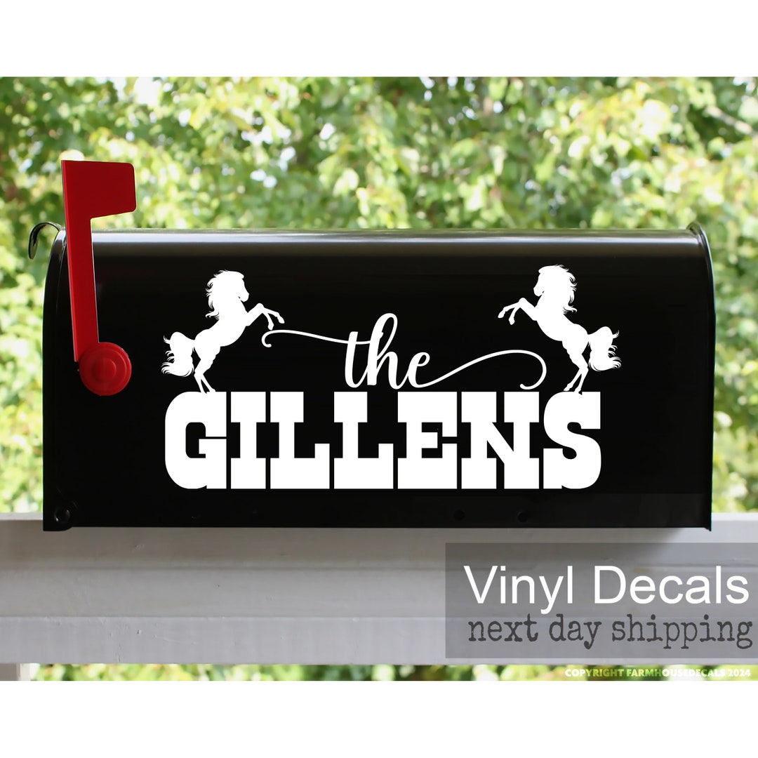 Rural Mailbox Decal, Personalized Street Address Decal, House Number ...