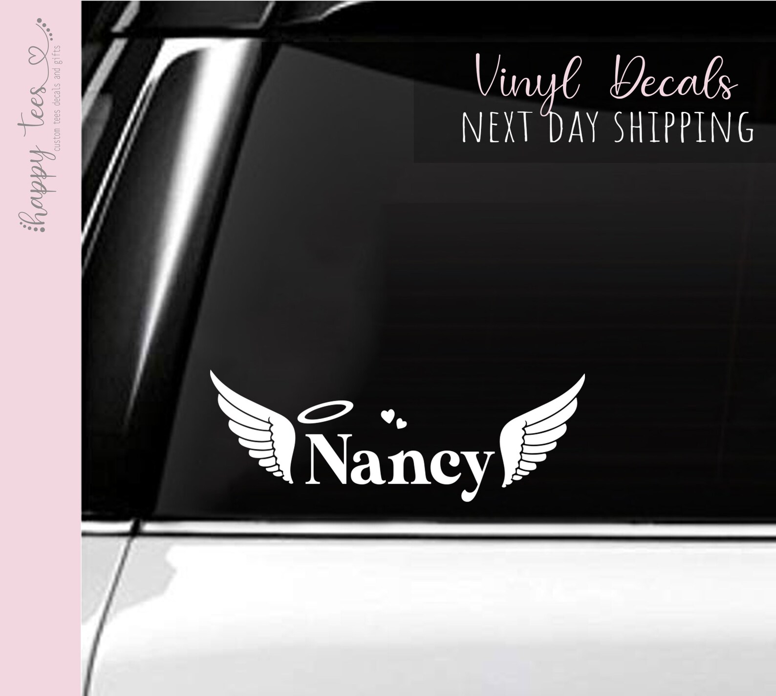 Angel Name Decal Beloved Family Friend Name Memorial Decal - Etsy