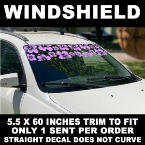 Tropical Hibiscus Floral Pattern Car Window Decal: - Etsy