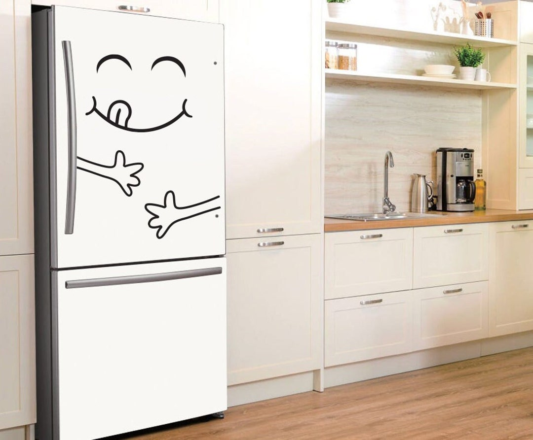 Happy Fridge Refrigerator Decal | Boy Yummy Belly Rub Happy Face ...