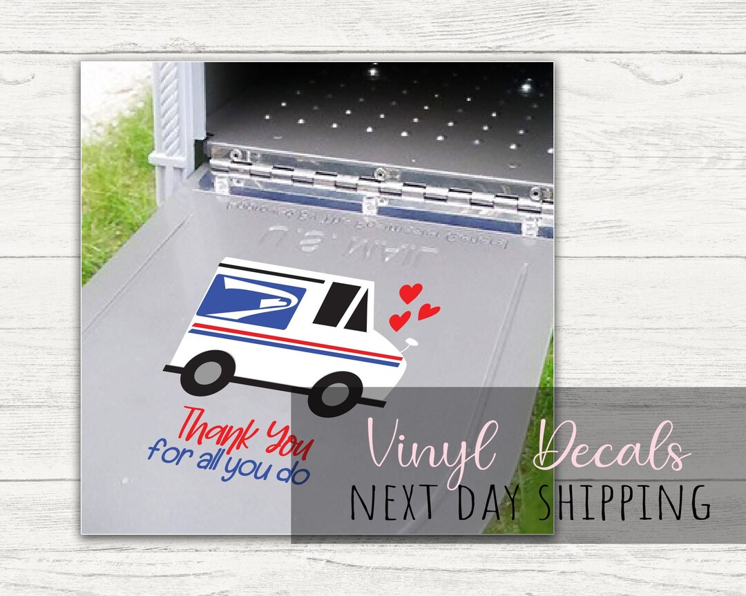 USPS Thank You Vinyl Decal: Mailbox, Laptop, Car Window - Etsy
