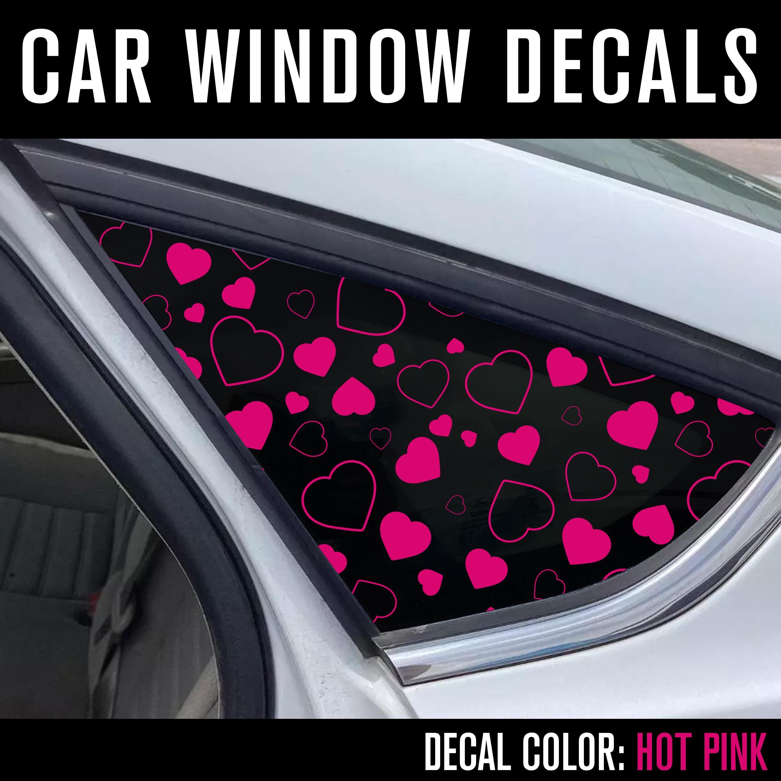 Car Window Decal: Hearts Pattern - Farmhouse Decals - Etsy