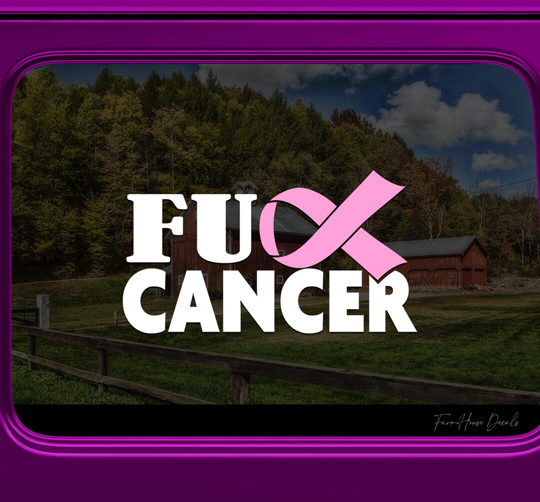 FU Cancer Car Decal Bumper Sticker - Farmhouse Decals - Etsy