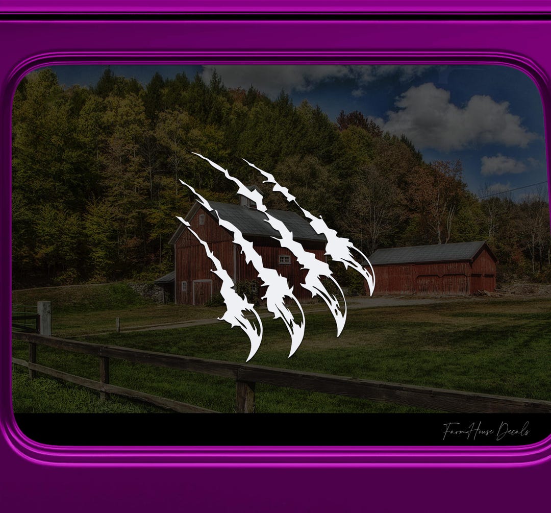 Scratch Mark Decals, Claw Marks Decals, Headlight Stickers, Permanent ...