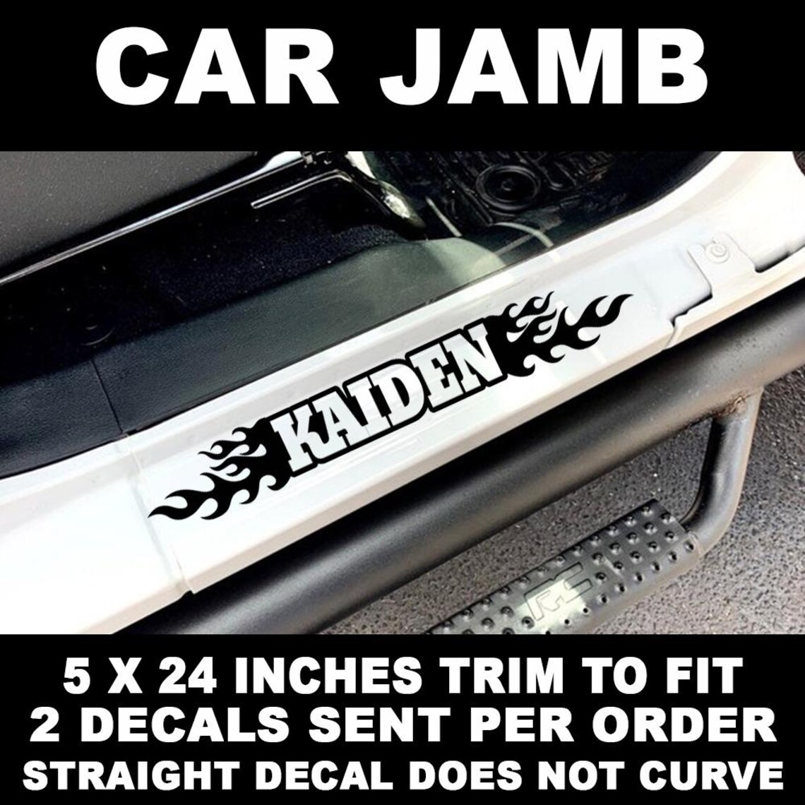 Custom Name Flames Windshield Banner: Car Truck Window Decal - Etsy