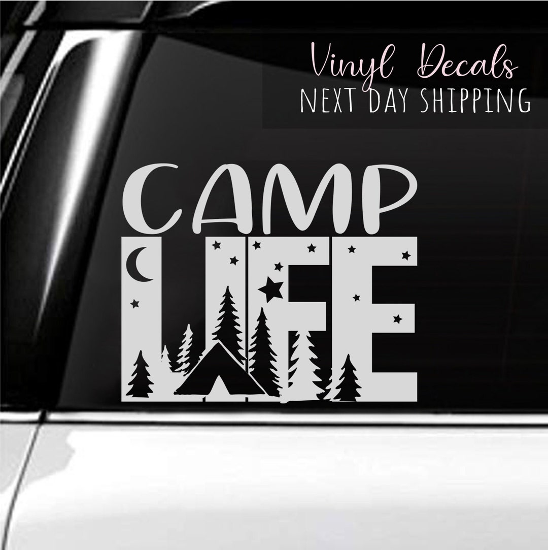 Camp Life Decal, Camper RV Sticker, Camping Camper Decal, Explore and ...