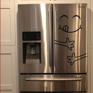 Happy Fridge Refrigerator Decal Boy Yummy Belly Rub Happy Face Vinyl ...