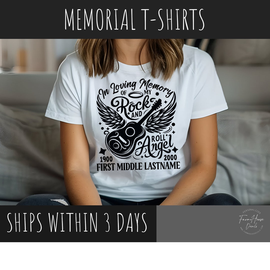 Memorial T-shirts, Personalized RIP, in Loving Memory T-shirt ...