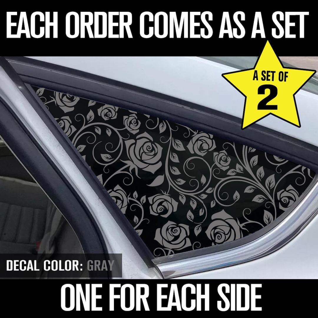 Car Window Decal: Roses Pattern - Farmhouse Decals - Etsy
