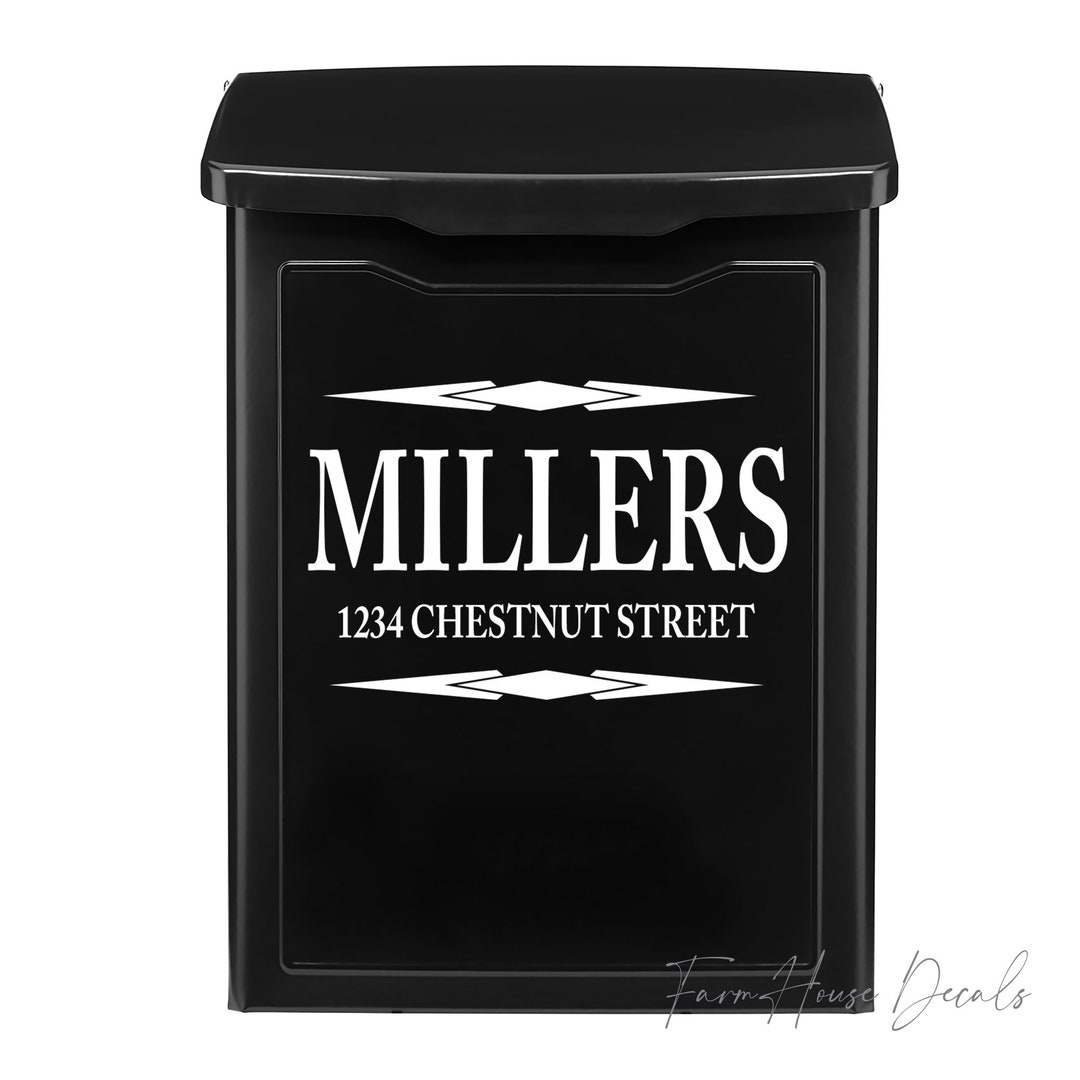 Personalized Apartment Mailbox Decal - Custom Name and Address Sticker ...