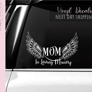 In Loving Memory Angel Wings Decal Family Memorial Decal - Etsy