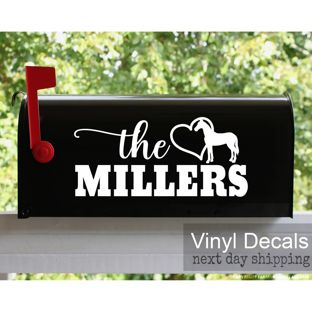 Rural Mailbox Decal, Personalized Street Address Decal, House Number ...