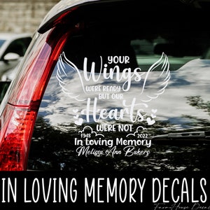 Memorial Car Window Decal: in Loving Memory, Bereavement Gift - Etsy