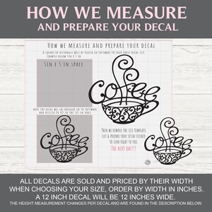 Coffee Fresh Brewed Wall Decal Coffee Bar Sign Coffee Kitchen Wall Sign ...