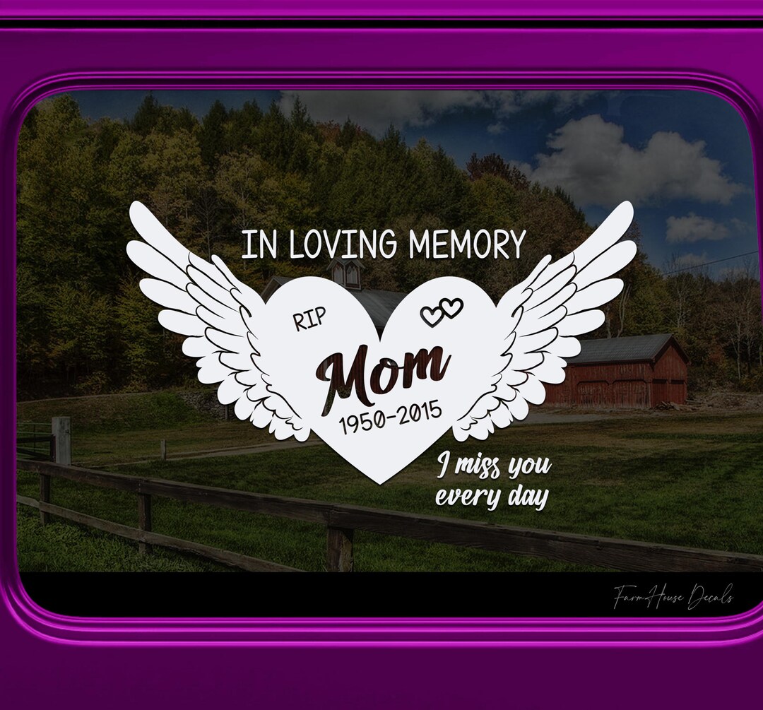 In Loving Memory Decal, Family Memorial Decal, Always in My Heart Decal ...